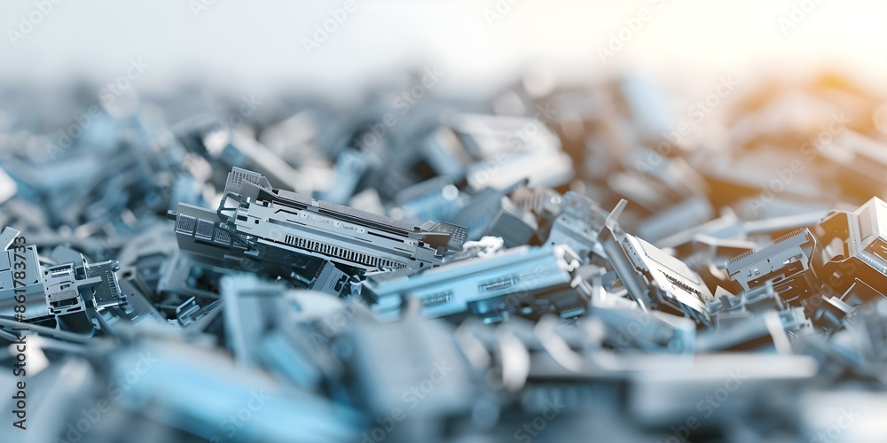 Disposal or Recycling of Electronic Waste Pile of Discarded Computer ...