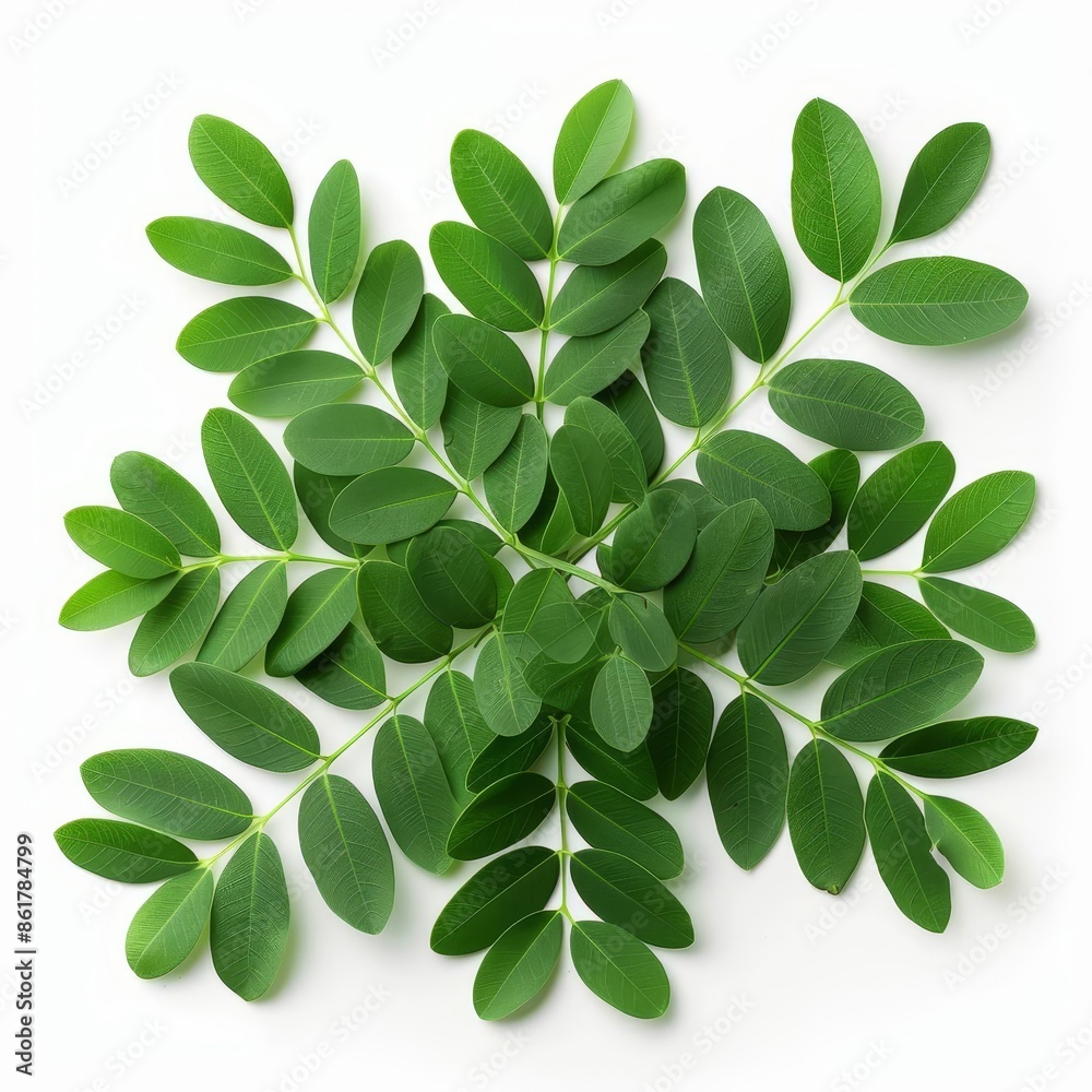 create a png of top view of leaves isolated on white background Stock ...