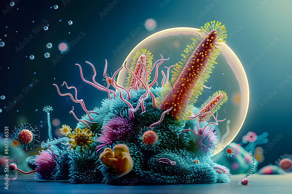 microbes and viruses to study their structure and evolution Stock ...