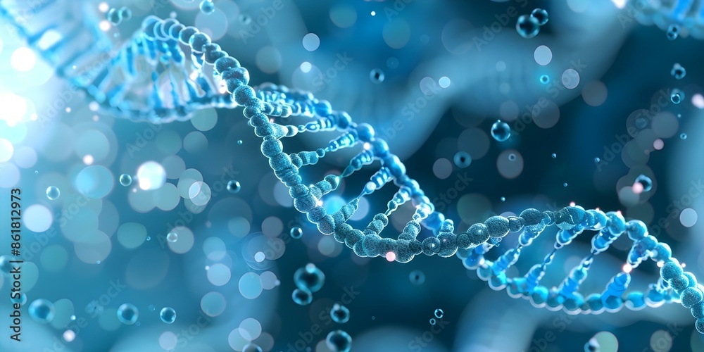 Interactions between DNA and drugs Visual representation at the molecular level. Concept ...