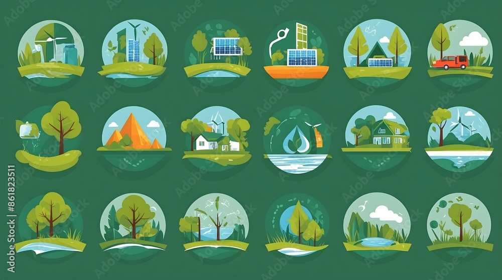 Develop a visually appealing and informative set of icons and ...