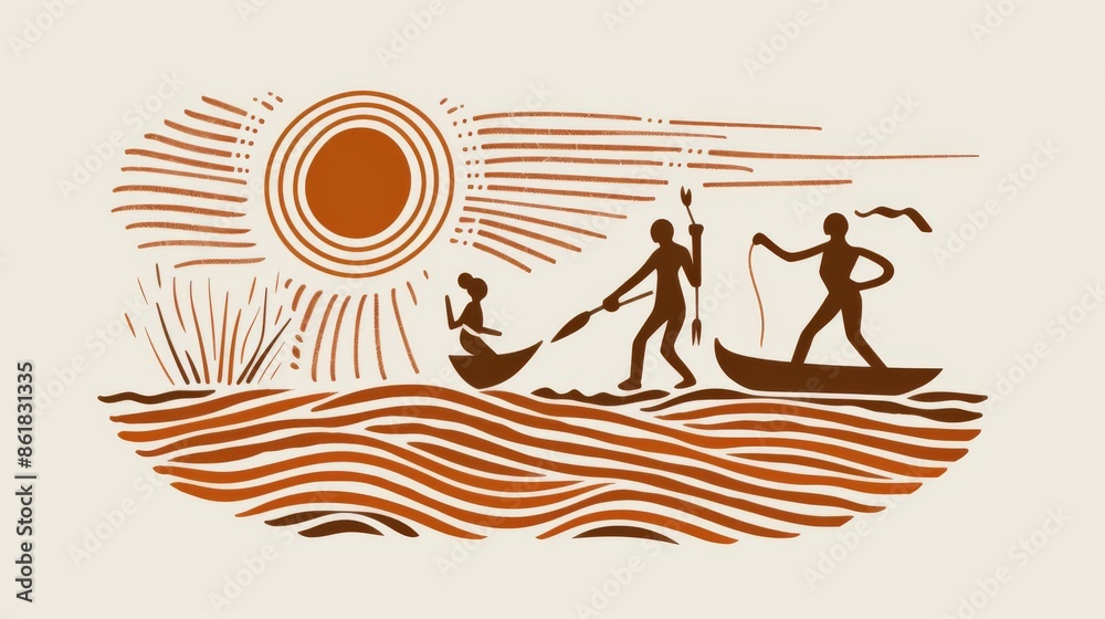 Artistic vector logo for celebrating National Indigenous Peoples Day ...