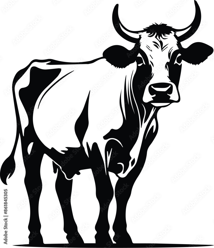 Cow Farm Life Svg, Farm Animal Clipart, Mom Cow Silhouette, Cow outline ...