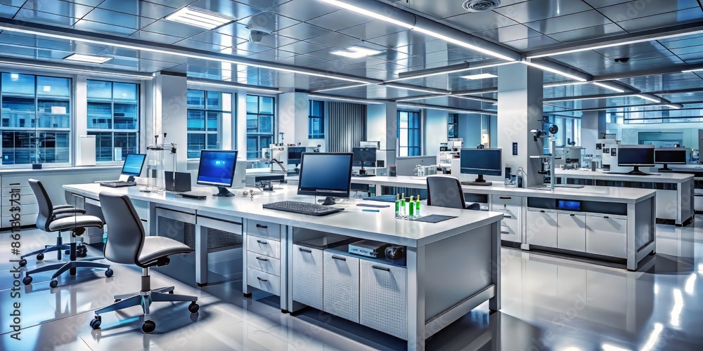 State-of-the-art laboratory features sleek cabinets, clutter-free ...