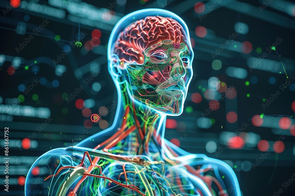 Human anatomy. The anatomical model of a human lymphatic system is ...