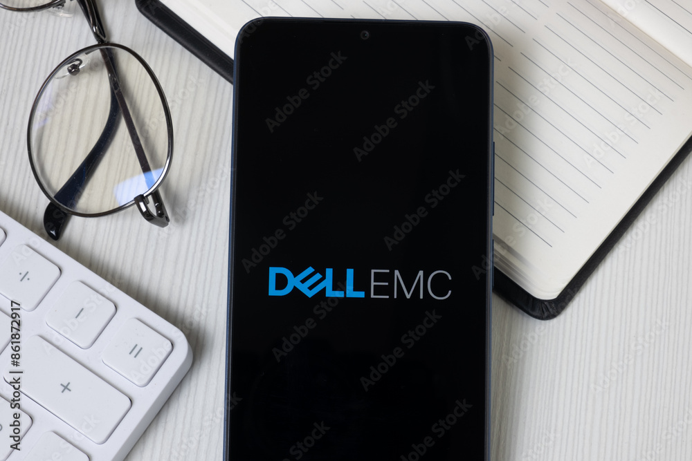 New York, USA - 21 June 2024: Dell EMC Logo on Phone Screen, Company ...