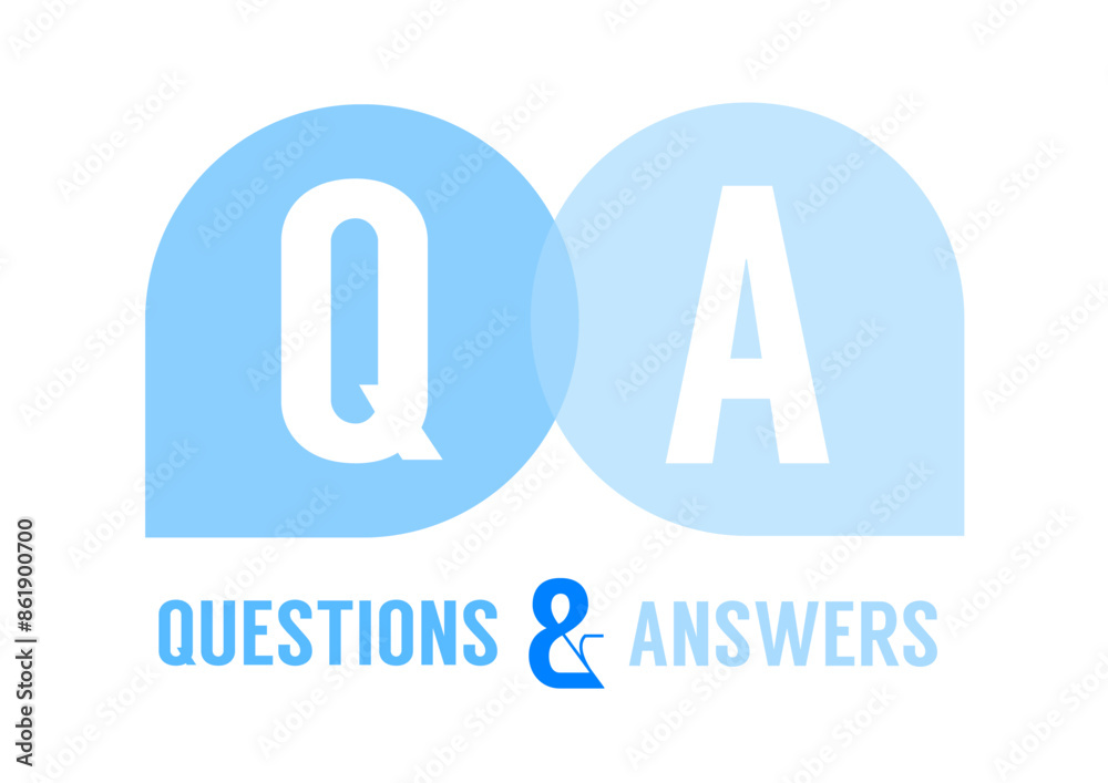 questions and answers background with two bubbles and letters Vector ...