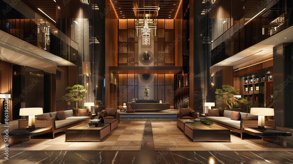 modern lobby interior design, Contemporary Reception Counter Design ...