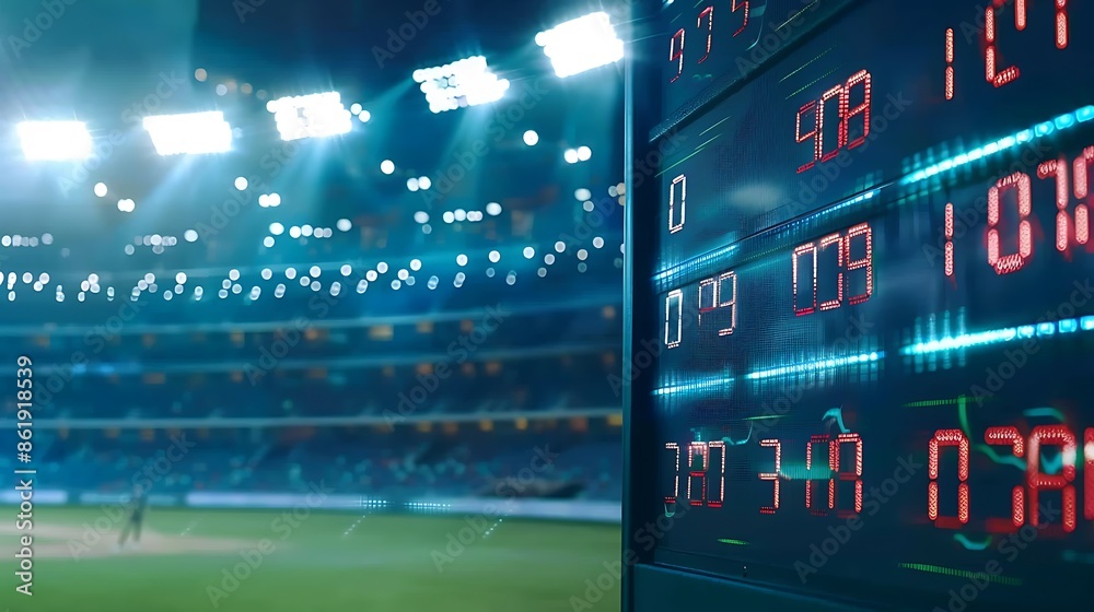Cricket scoreboard displaying a close match result with team logos ...