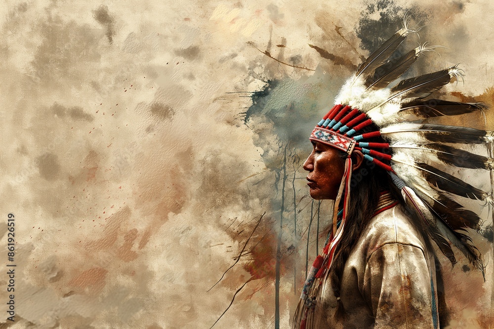 Photo & Art Print Native American Heritage Month background, Exploring ...