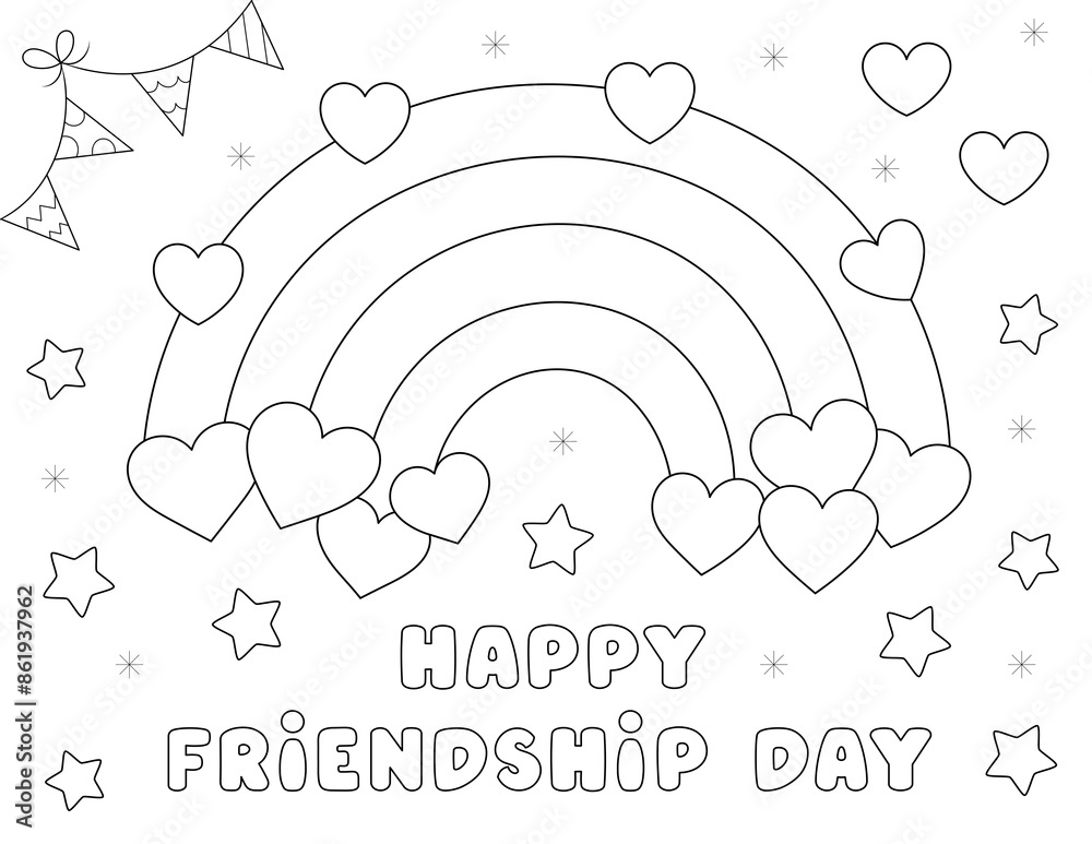happy friendship day coloring page. you can use 8.5x11 inch paper Stock ...