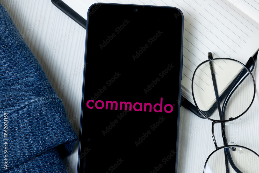 New York, USA - 21 June 2024: commando Logo on Phone Screen, Company ...