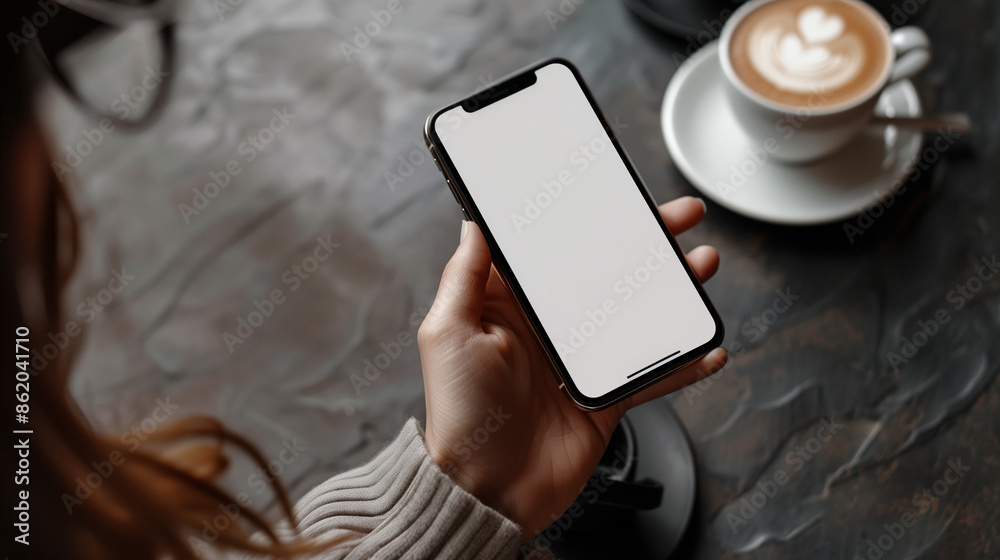 person holding smartphone, iPhone mockup, iPhone screen cut out mockup ...
