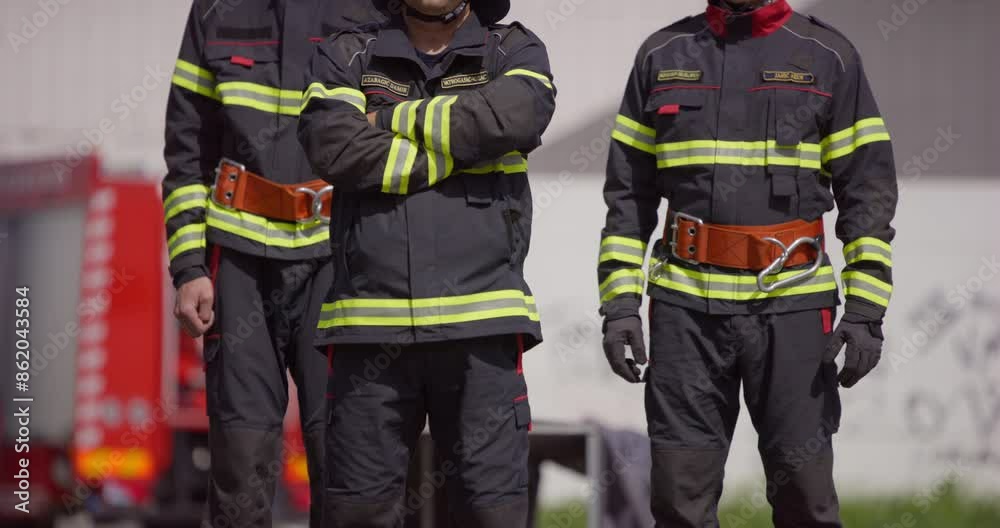 A specialized firefighting unit equipped with special attire and ...
