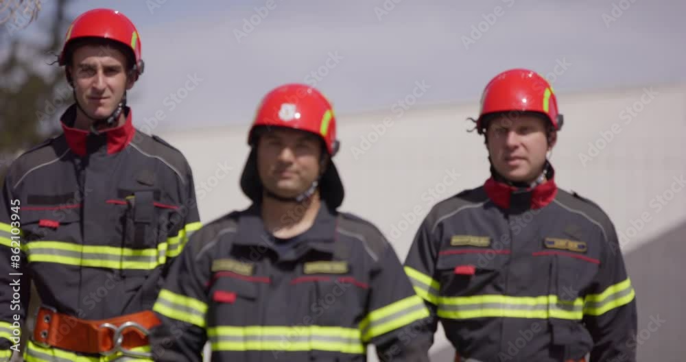 A specialized firefighting unit equipped with special attire and ...