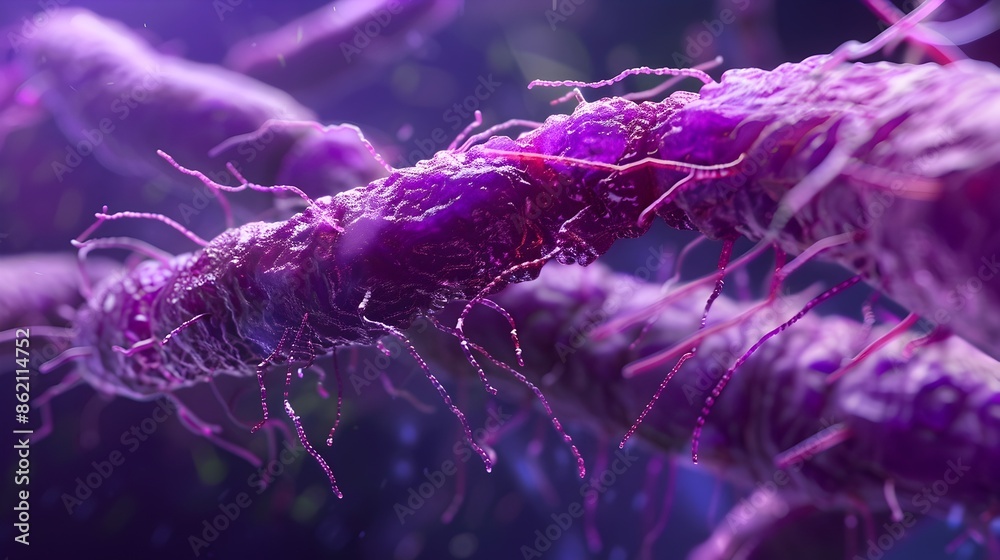 Helicobacter Pylori Bacteria under Microscopic Examination for Medical ...
