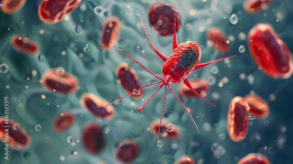 Microscopic View of Malaria Parasite Plasmodium Causing Infectious ...