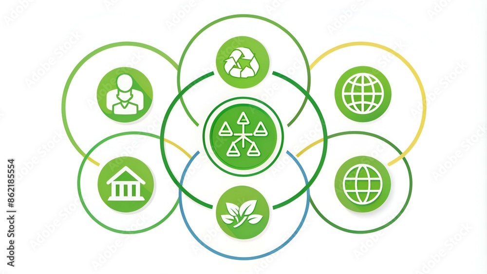 ESG concept icon for business and organization, Environment, Social ...
