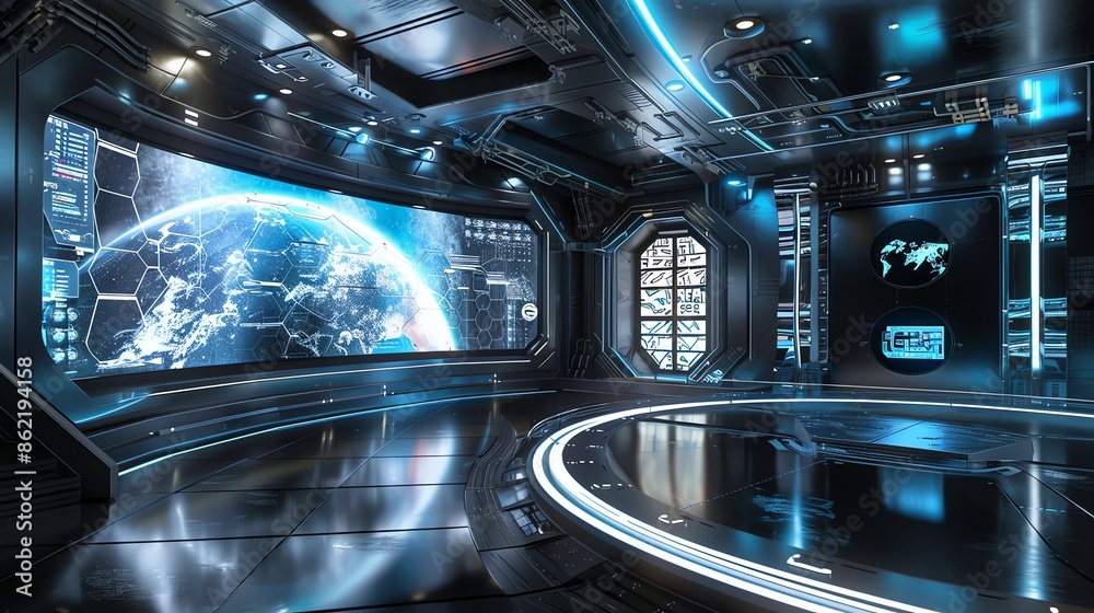 profesional tv studio elegant room green screen, CGI, masking, template ...