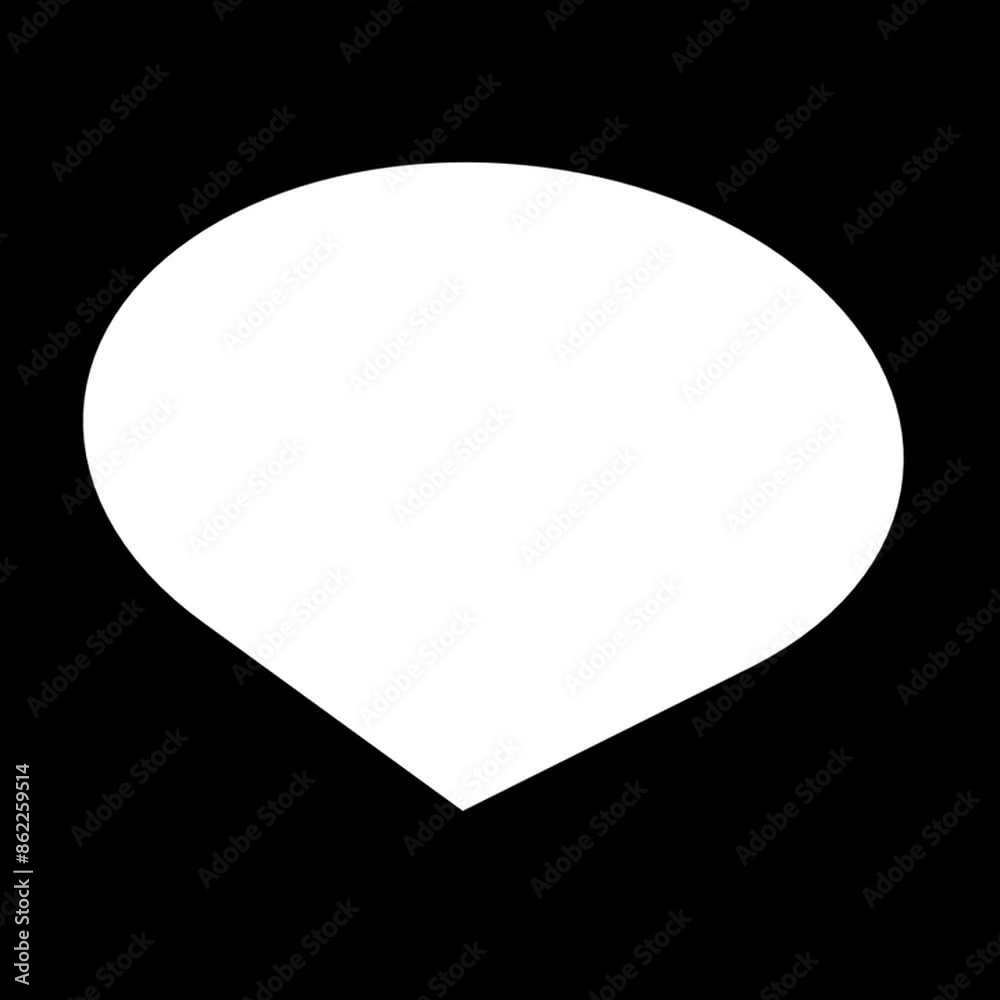 A simple white cone shape rotates in a black background. The shape is a ...
