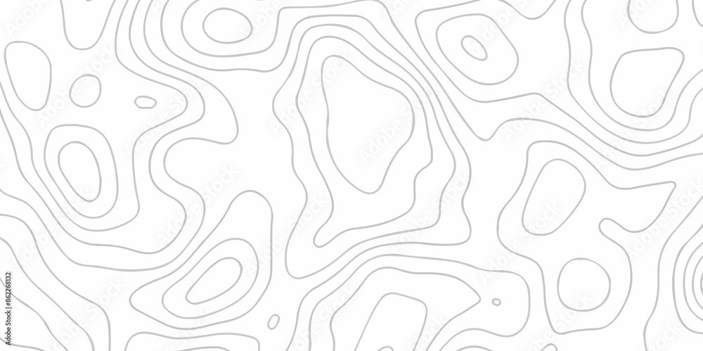 Vector seamless topographic map background. Topographic map lines ...