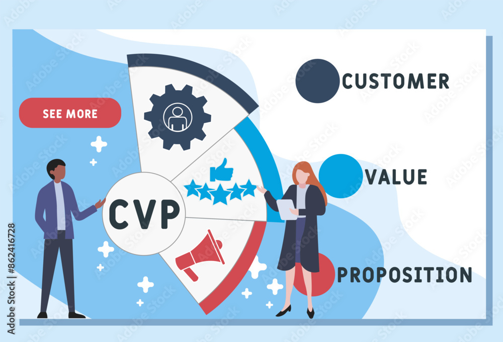 CVP - Customer Value Proposition acronym. business concept background ...