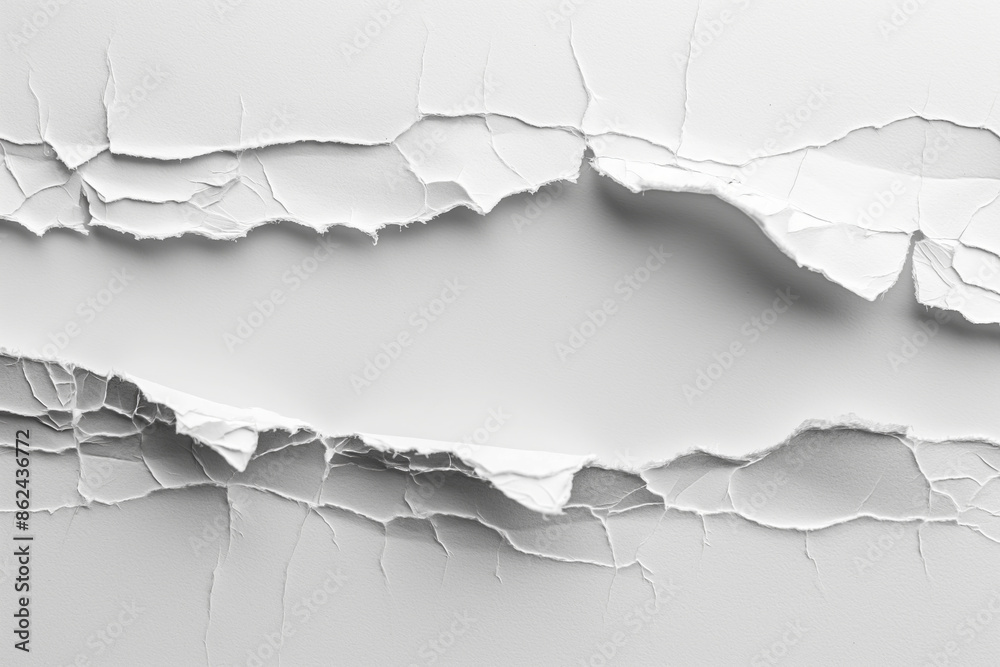 High-Resolution Torn White Paper Texture with Rough Irregular Edges ...