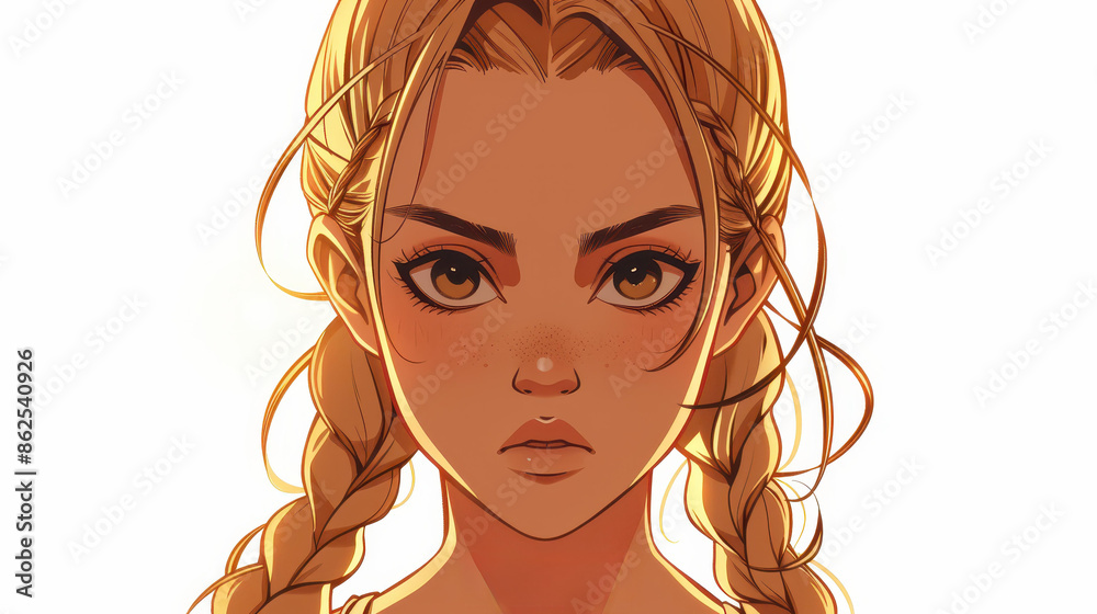 Explore charming anime girls with braids in various styles and settings ...