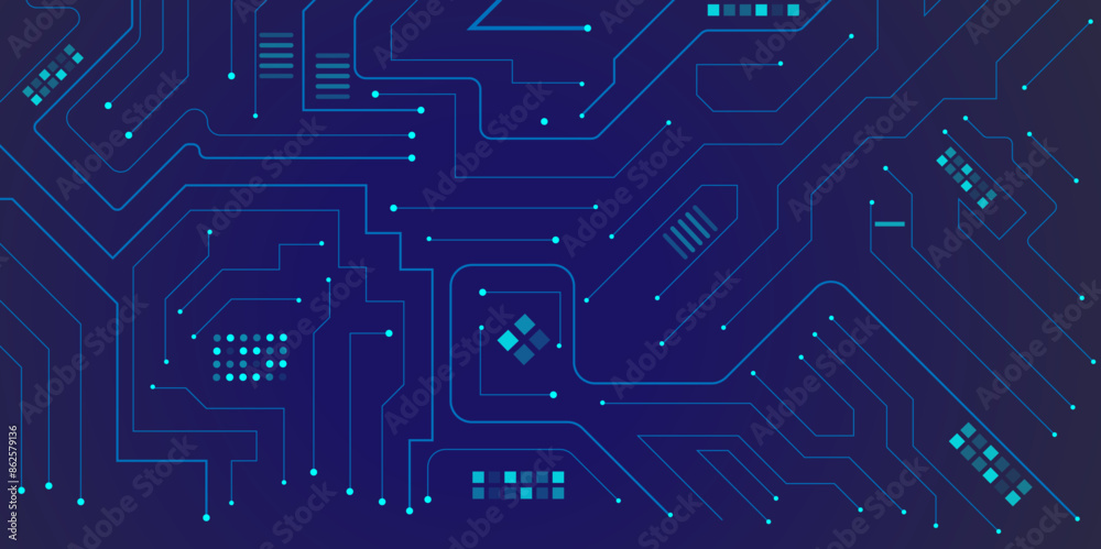 Vector illustration fantastic digital technology. Technology lines ...