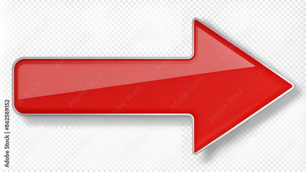 red arrow and white border in transparent background with png Stock ...