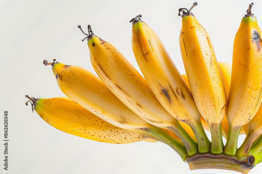 clean and fresh of a Manzano Bananas, copy space on right side ...