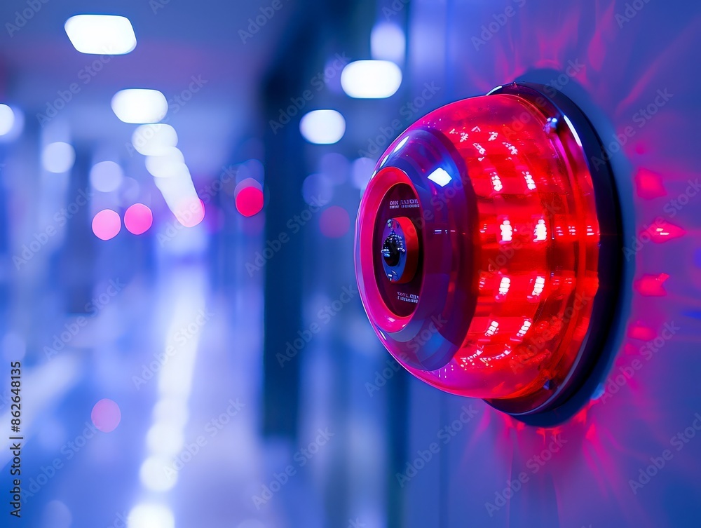 integrated fire alarm system with smoke detectors and emergency ...