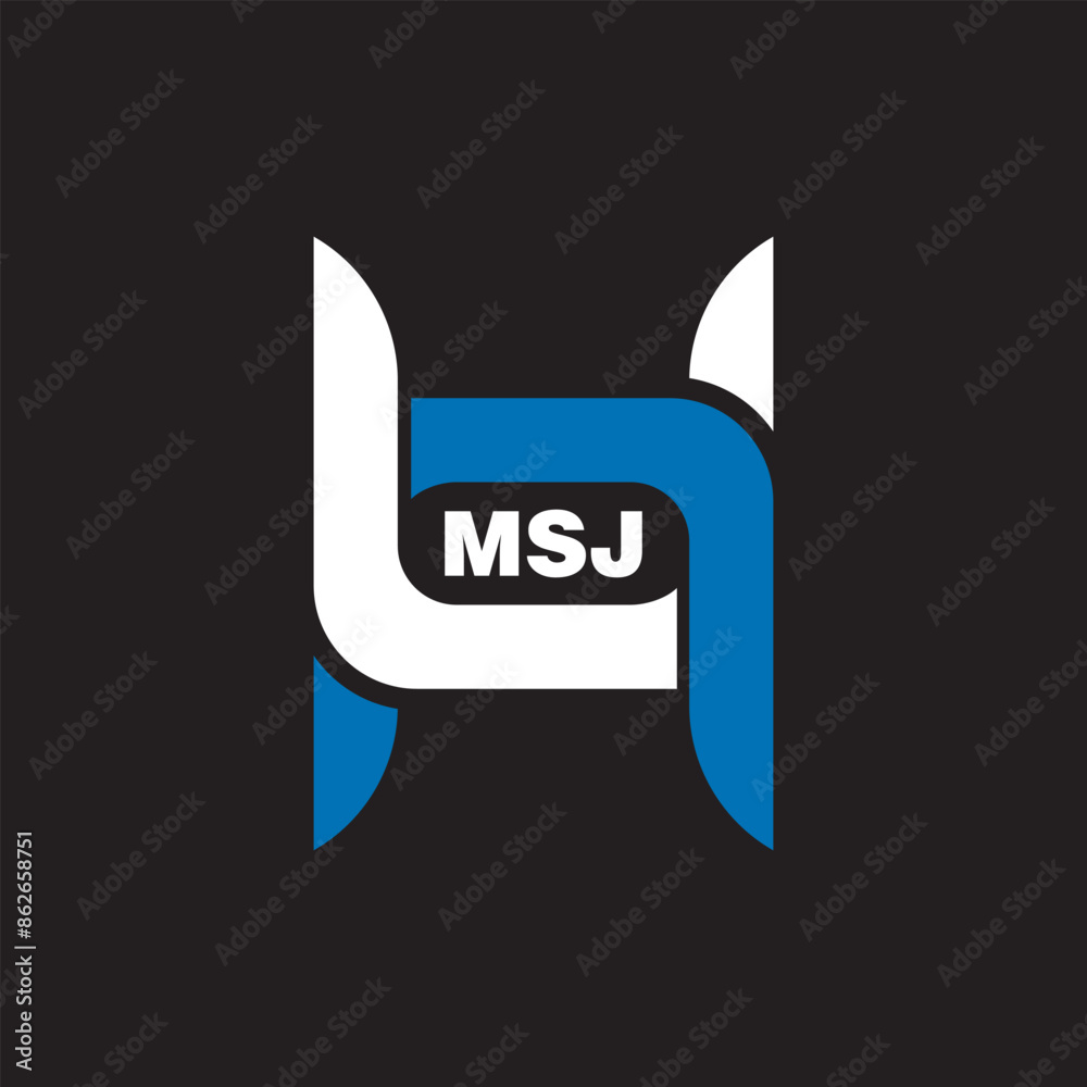 MSJ letter logo design on white background. MSJ logo. MSJ creative ...