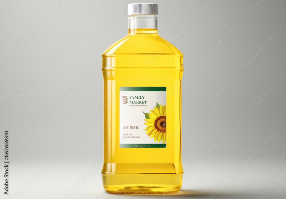 Plastic Bottle Label Mockup With Generative AI Stock Template | Adobe Stock