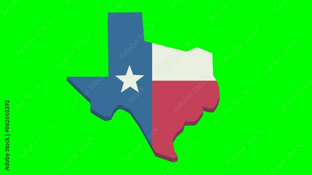 Animation of appearance and disappearance of the map of Texas in the ...