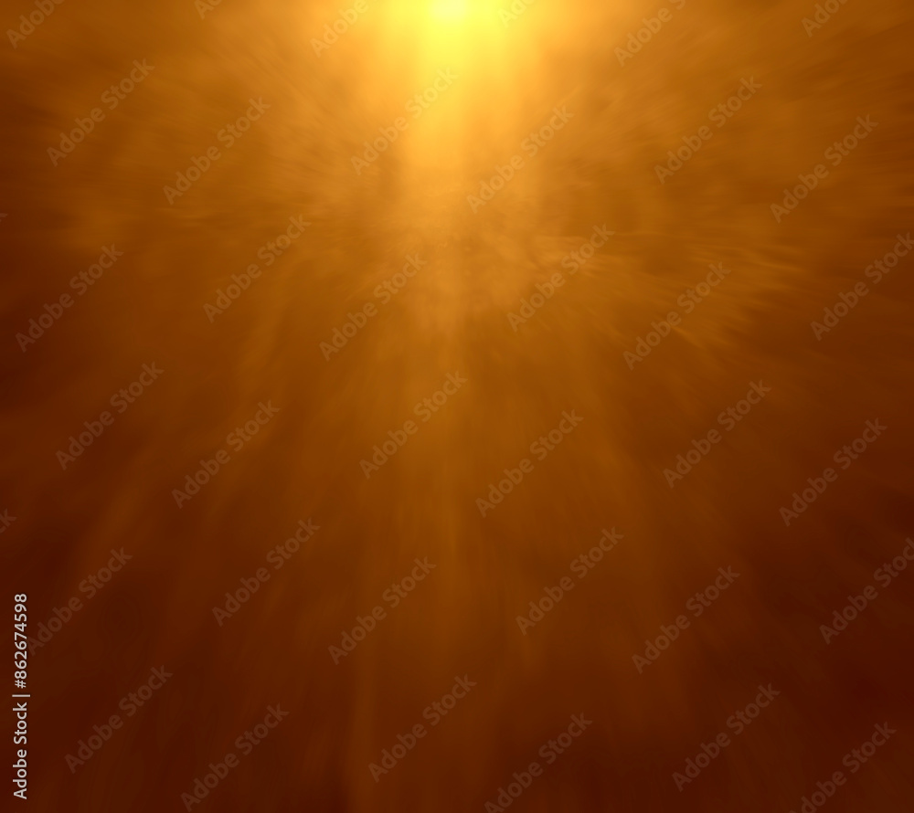 red golden Glare on a black background. camera pointed at the light ...