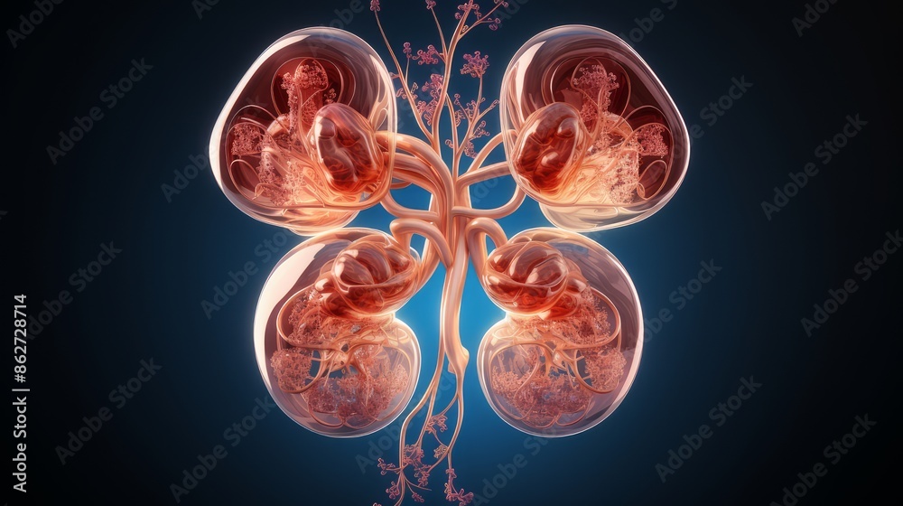 Anatomical model of the human body and organs. Part of a human body ...