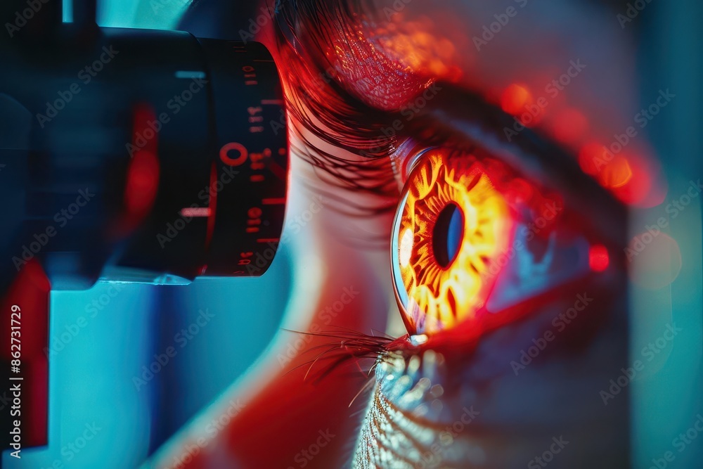 hightech eye examination optical coherence tomography oct scan in ...