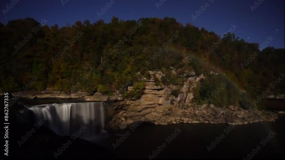 Waterfall Moonbow Rainbow Full Moon Cumberland Falls State Park ...