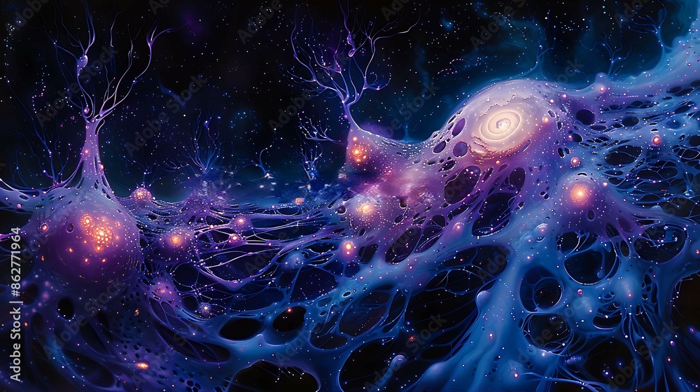 Envision brain luminous intricate network of neurons cortex glows ...