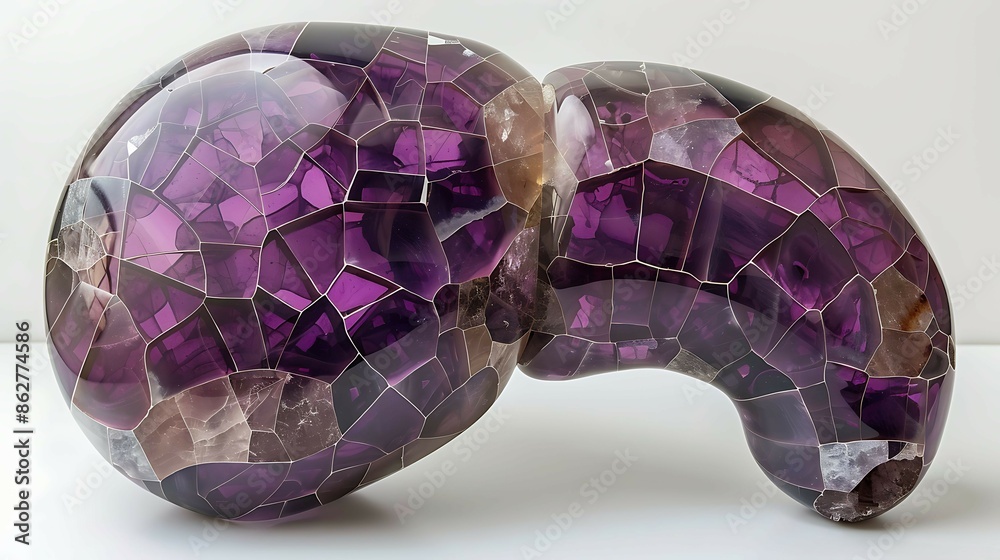 Envision spleen vibrant purple organ smooth glossy surface splenic ...