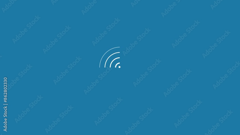 Radio wave background. super power WIFI Wireless Icon signal animation ...
