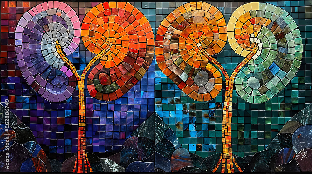 Kidney unsung hero of filtration Create mosaicstyle image where nephron ...