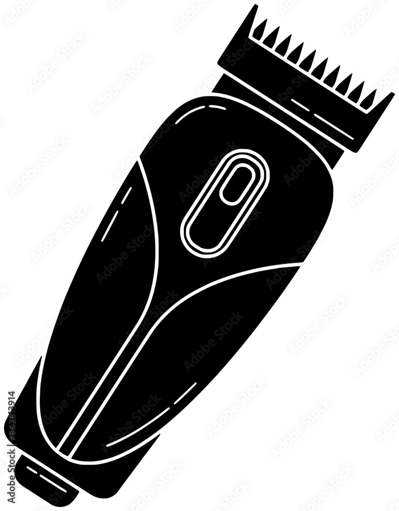 Stockvector barber illustration barbershop silhouette hairdresser logo ...