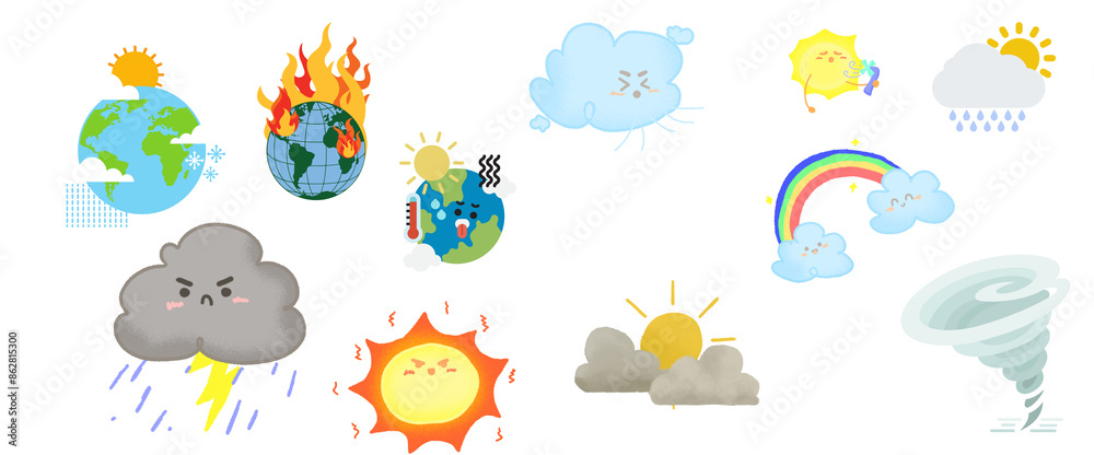 climate change illustration vector PNG. climate change illustration ...