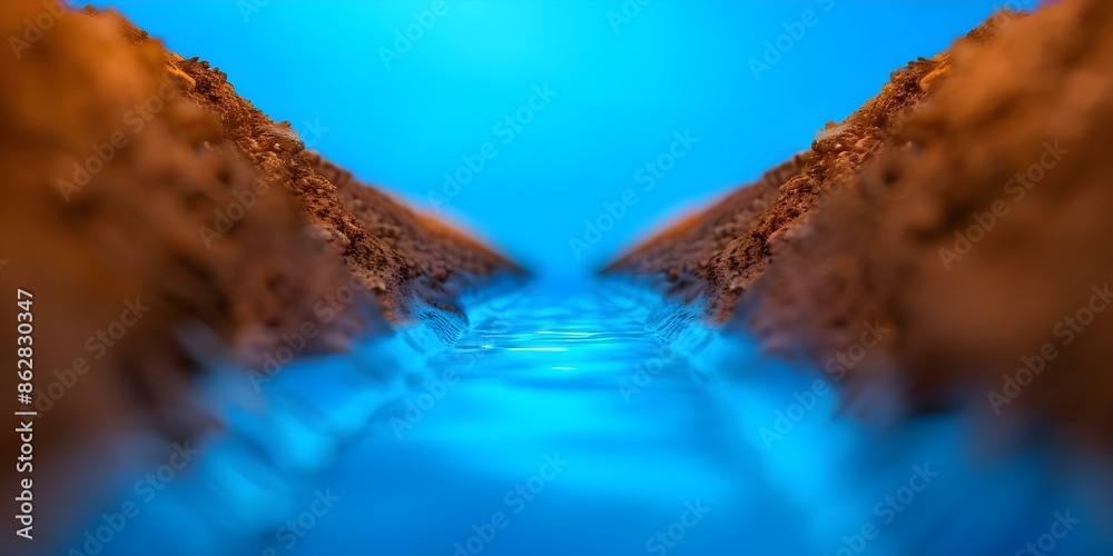 Installing underground water pipelines in urban areas for civil ...