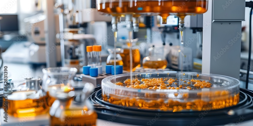 Biotech lab uses automated bioreactor to cultivate microbial cells ...