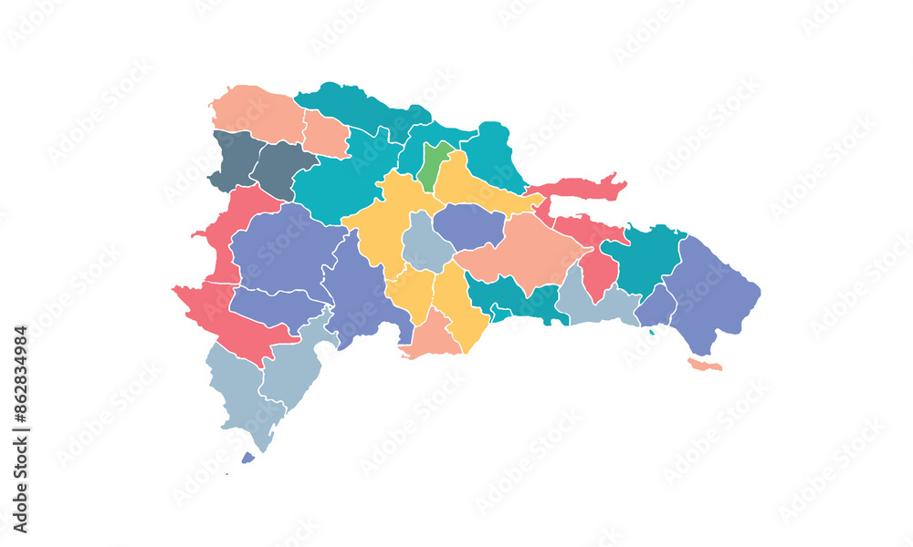 dominican map isolated modern colorful style. for website layouts ...