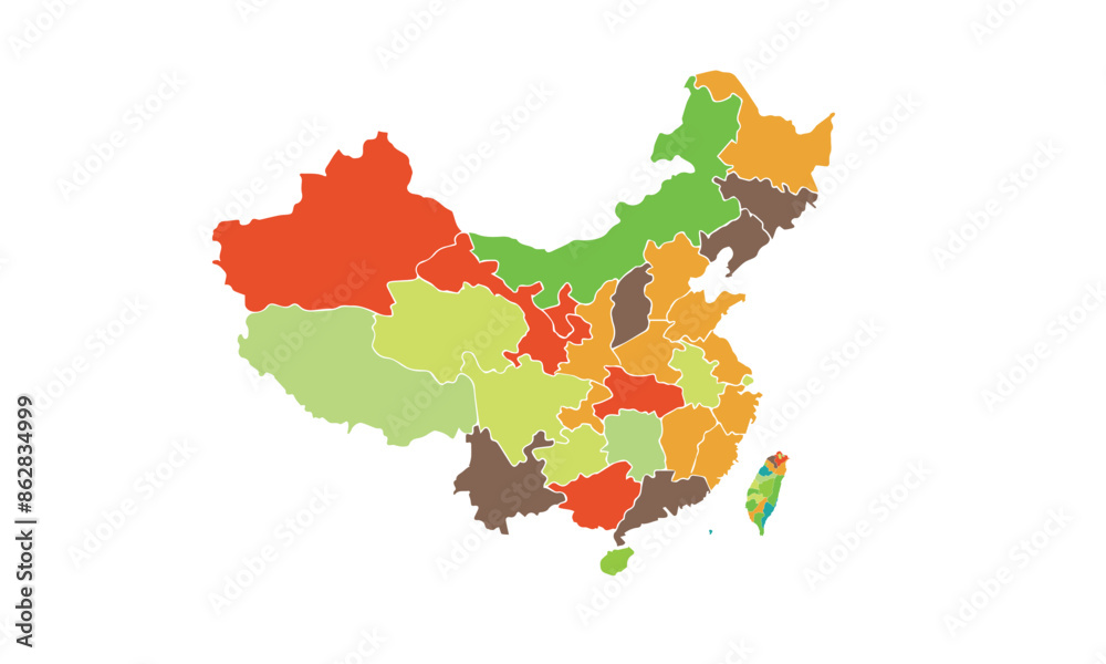 Map of world isolated modern colorful style. for website layouts ...