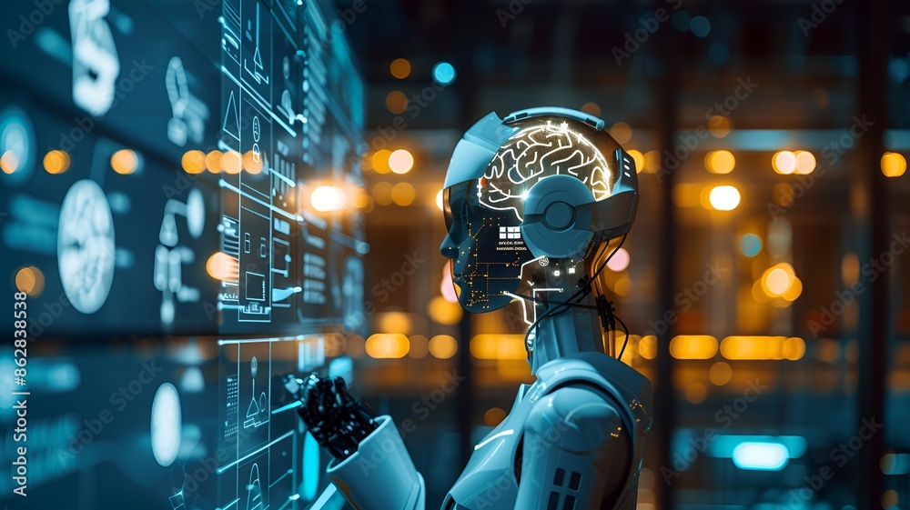 ภาพประกอบสต็อก See the complexities of machine learning illustrated in ...